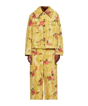 GANNI Floral Printed Denim Jacket