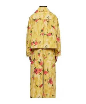 GANNI Floral Printed Denim Jacket