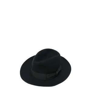 Borsalino Tonal Band Fedora Hat - Black