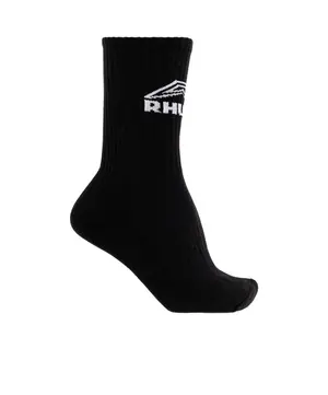Rhude Footy Logo Socks - Black