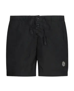 Stone Island Belted Shorts - Black