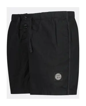 Stone Island Belted Shorts - Black