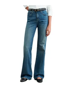 NILI LOTAN Faded Bootcut Jeans