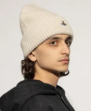 VIVIENNE WESTWOOD Logo Embroidered Beanie