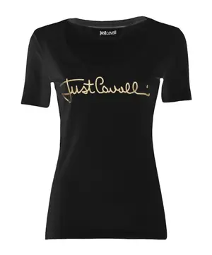 Just Cavalli Script Logo Short Sleeve T-shirt - Black