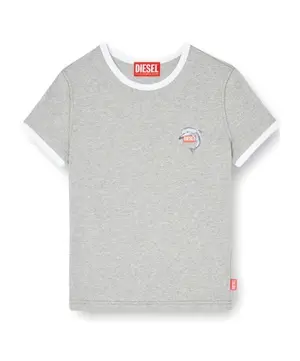 DIESEL® Dolphin Motif Ringer T-shirt - Grey