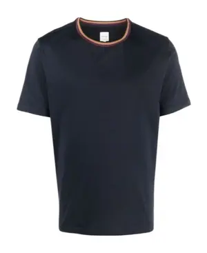 Paul Smith Artist Stripe Collar T-shirt - Black