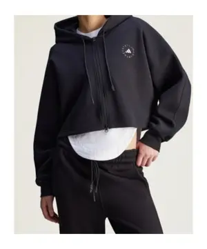 Adidas By Stella McCartney Cropped Zip-up Hoodie