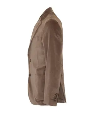 LARDINI Corduroy Single-breasted Blazer