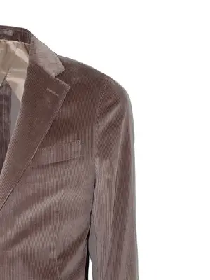 LARDINI Corduroy Single-breasted Blazer