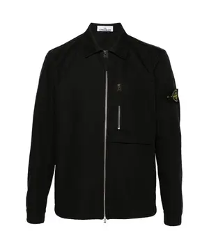 Stone Island Compass-badge Zipped Shirt Jacket
