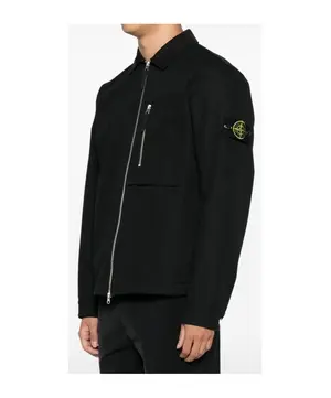 Stone Island Compass-badge Zipped Shirt Jacket
