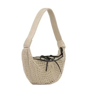 LEMAIRE Fortune Croissant Filt Zip-up Shoulder Bag - Light Beige