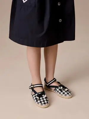 Bonpoint Evila Gingham Espadrilles