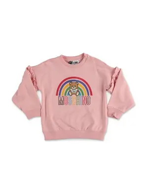 Moschino Toy" Teddy Bear Rainbow Logo Sweatshirt