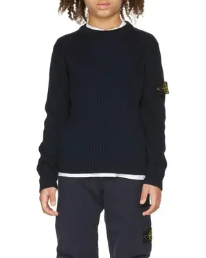 Stone Island Teen Logo-patch Sleeve Jumper