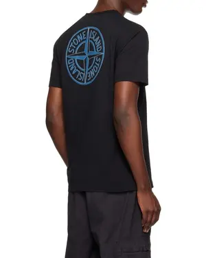 Stone Island Logo Printed Crewneck T-shirt