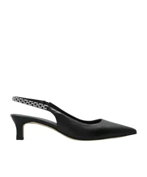 Michael Kors Marcia Leather Slingback Pumps - Black