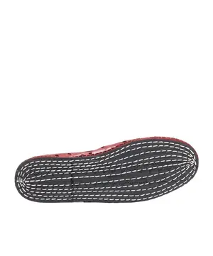 SCAROSSO Burgundy Polka Dot Mesh Ballet Flats
