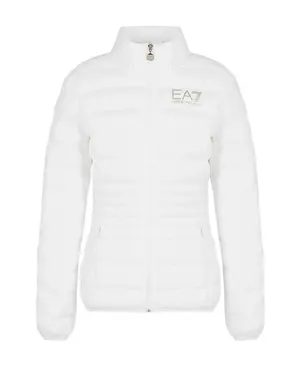 EA7 Logo Down Jacket - White