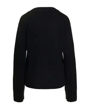 LISA YANG Shoulder Rib Knitted Cardigan