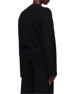 LISA YANG Shoulder Rib Knitted Cardigan