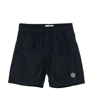 Stone Island Logo-patch Shorts - Blue