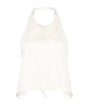 Wardrobe.NYC Halter Neck Wool Vest - White