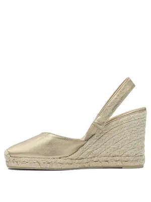 CastaÑer Square Toe Wedge Sandals