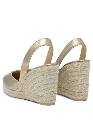 CastaÑer Square Toe Wedge Sandals