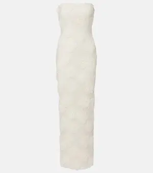 ROTATE BY BIRGER CHRISTENSEN Floral Mesh Gown - White