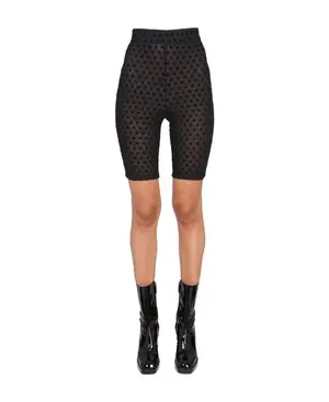ROTATE BY BIRGER CHRISTENSEN Elastic Waistband Shorts - Black