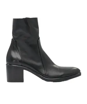 STRATEGIA Chunky High-heeled Ankle Boots - Black