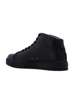 Emporio Armani Embossed-logo Lace-up Trainers