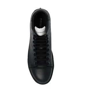 Emporio Armani Embossed-logo Lace-up Trainers