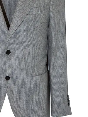 LARDINI Herringbone Single-breasted Blazer