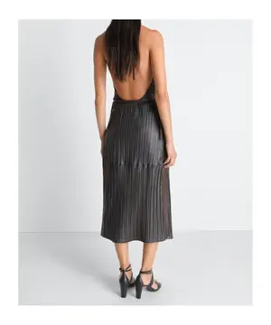 LEMAIRE Pleated Leather Apron Dress