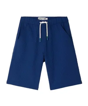 Bonpoint Logo-patch Drawstring Shorts - Blue