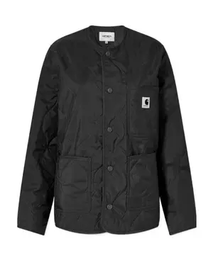 Carhartt Work In Progress Logo Patch Quilted Padded Jacket - Black
