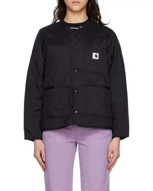 Carhartt Work In Progress Logo Patch Quilted Padded Jacket