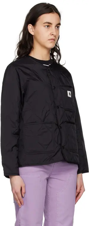 Carhartt Work In Progress Logo Patch Quilted Padded Jacket