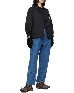 Carhartt Work In Progress Logo Patch Quilted Padded Jacket