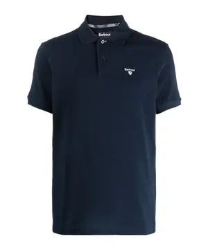 Barbour Logo Embroidered Short-sleeved Polo Shirt - Black