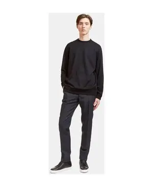 AIEZEN Slim Fit Wool Blend Crew Neck Sweatshirt