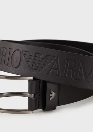 Emporio Armani Logo Debossed Belt