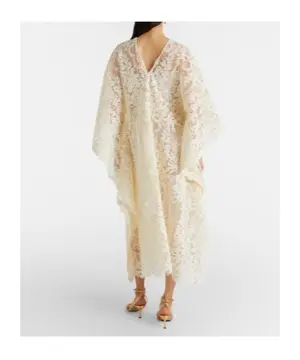 Oscar De La Renta Guipure Lace Kaftan