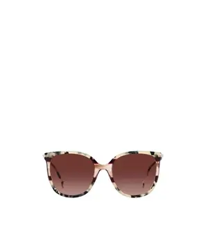 Carolina Herrera Square Frame Full Rim Sunglasses - Red
