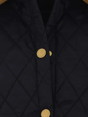 Barbour Quilted Cropped Jacket With Classic Collar