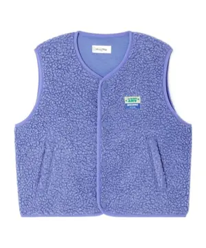 American Vintage Hoktown Fleece-texture Gilet - Blue