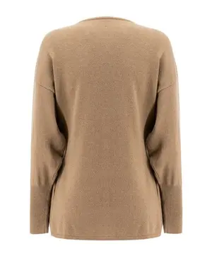 Fabiana Filippi Long-sleeved Crewneck Jumper With Slit Detailing